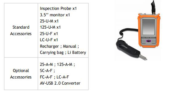 NS-KT100 250X Handheld Fiber Optic Inspection Probe Microscope with FT ...